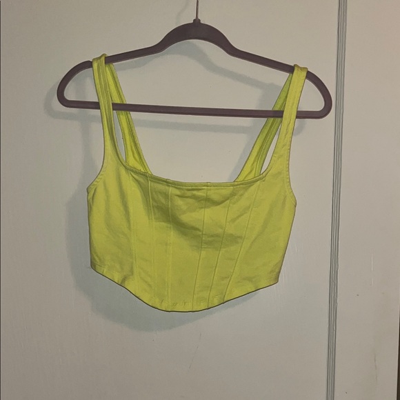 Urban Outfitters | Tops | Urban Outfitters Neon Yellow Corset ...